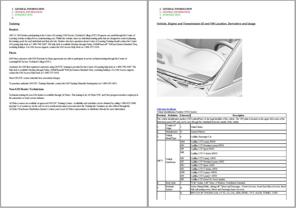 2020-2024 Cadillac CT5 Service Repair Manual - Texas Manuals
